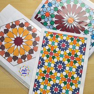 Moroccan Zellij Coloring Pages | 20 Geometric Patterns (digital ...