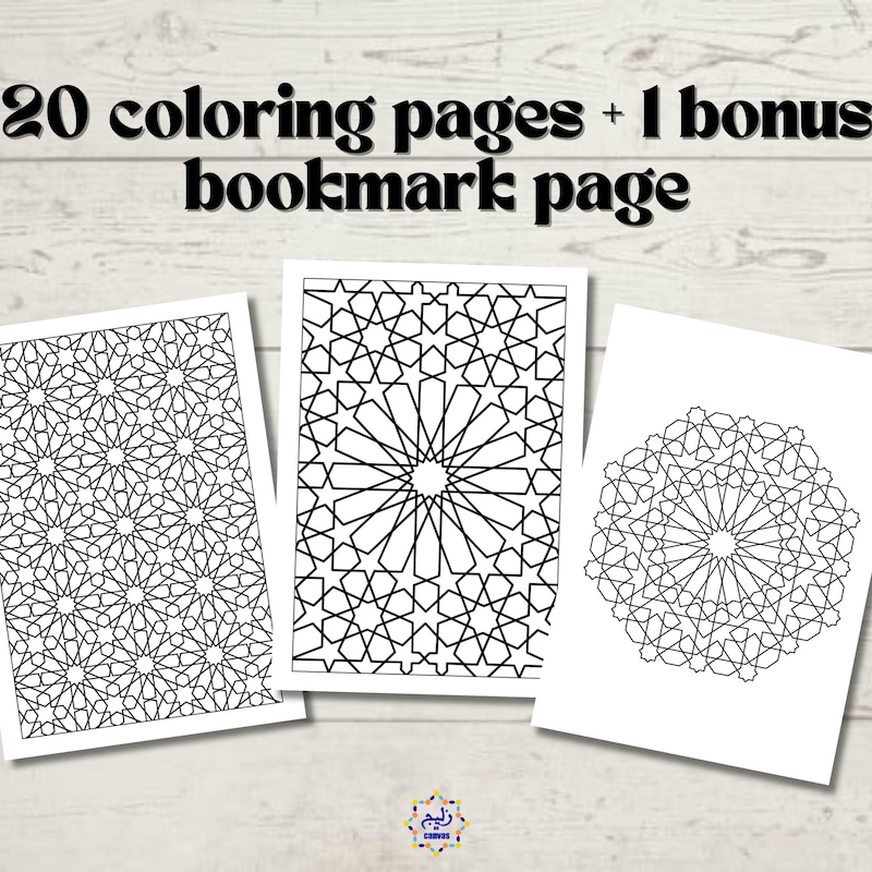 Moroccan Tile Coloring - Etsy
