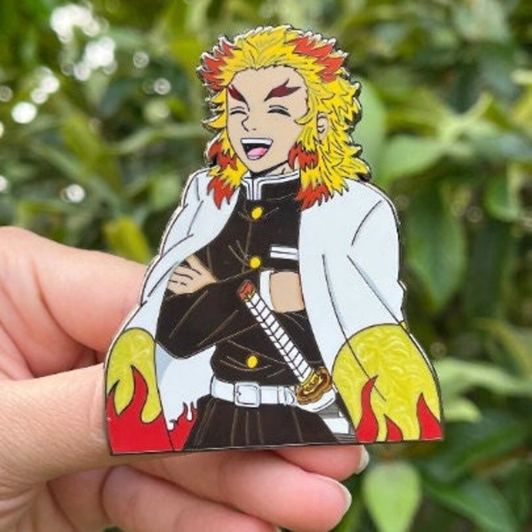Smiling Hashira of Flame Pin READ DESCRIPTION - Etsy