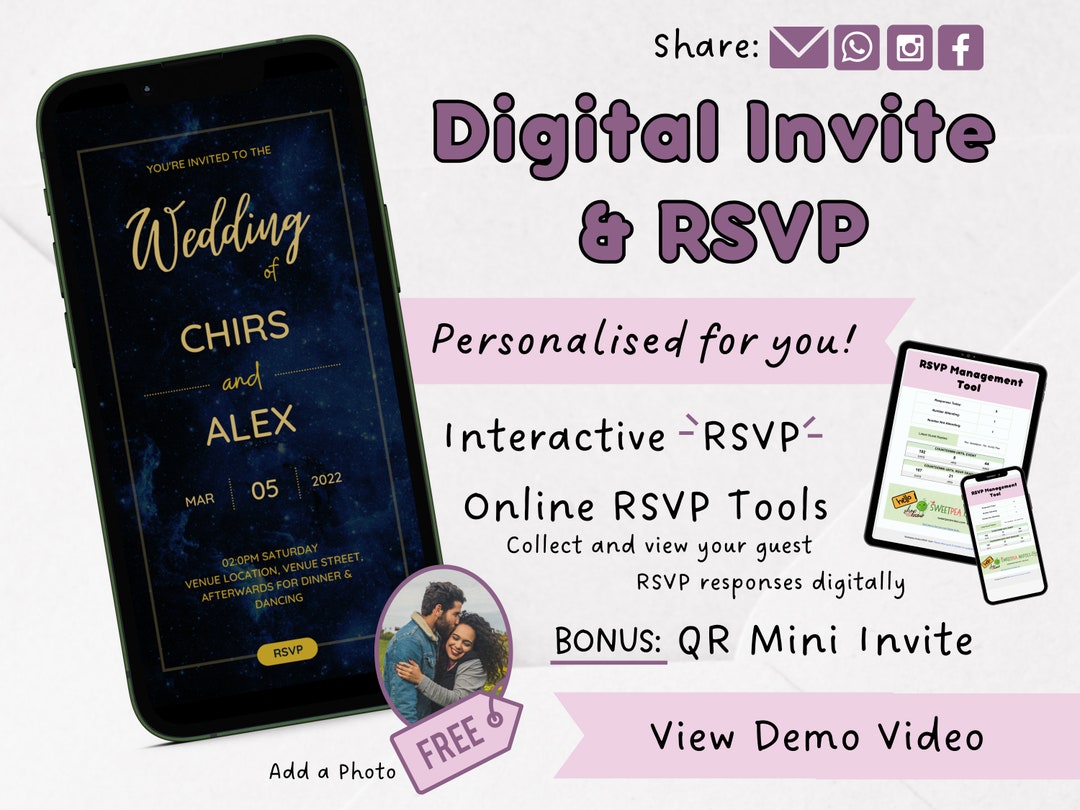 Digital Invite and RSVP | | Smartphone Invitation | Online RSVP ...