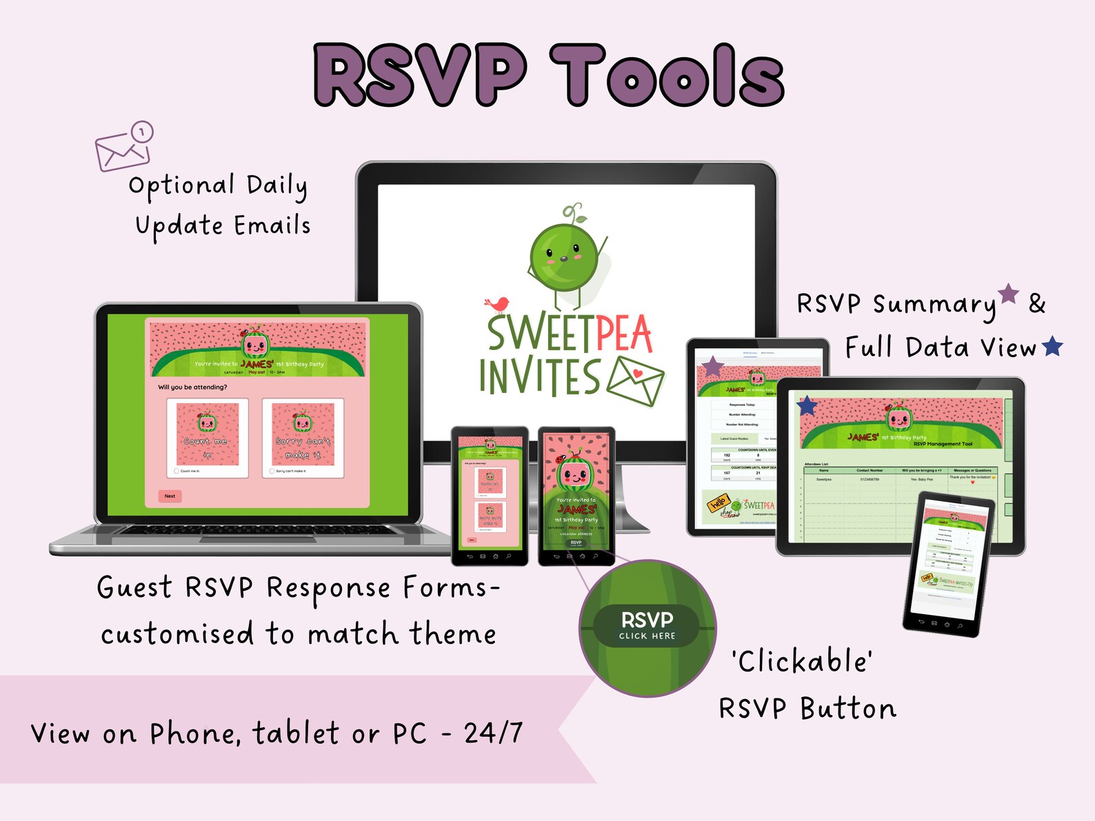 Digital Invite and RSVP Smartphone Invitation Online RSVP Champagne ...