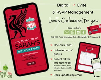 Liverpool Fc Invite | Etsy