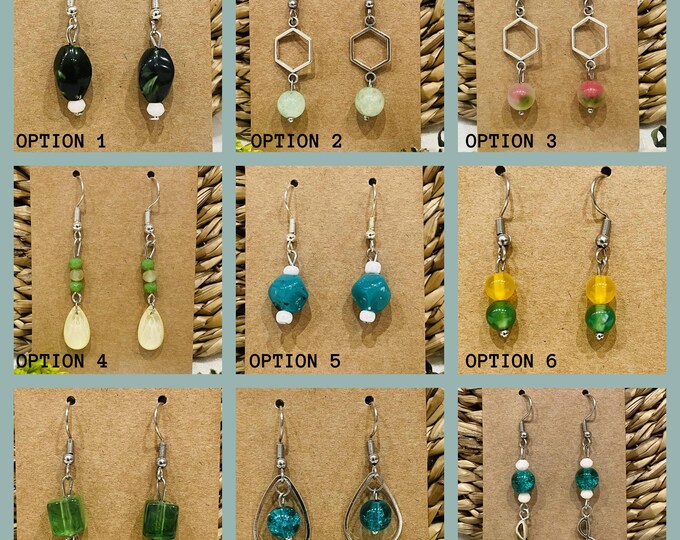 Handmade Dangle Earrings With Natural Gemstones – Boho Chic Jewelry in ...
