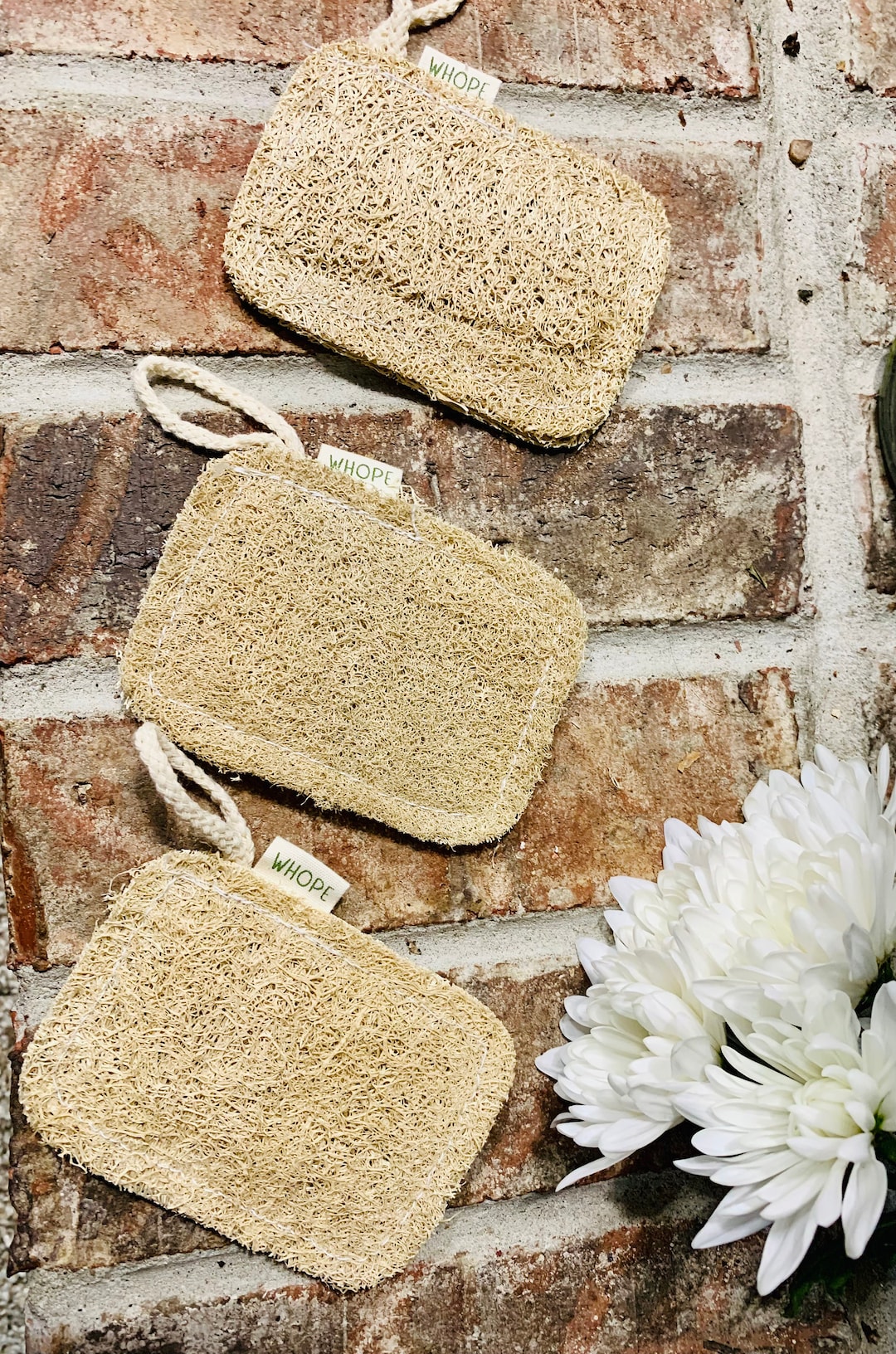 Set of 3 Square Loofah Sponges, Multipurpose, Can Be Use as a Natural ...