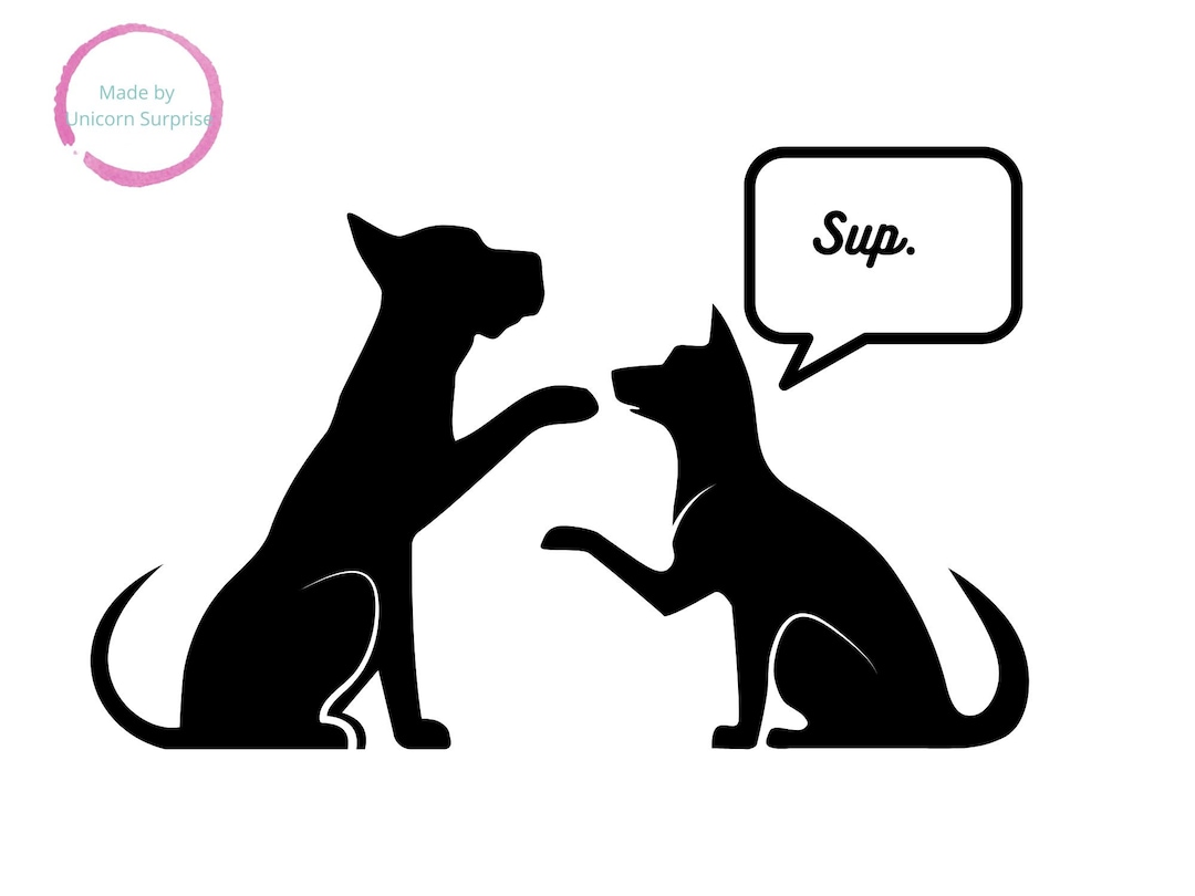 Dogs Talk Too PNG | Doggy Conversation Clipart | Canine Svg Jpg Png ...