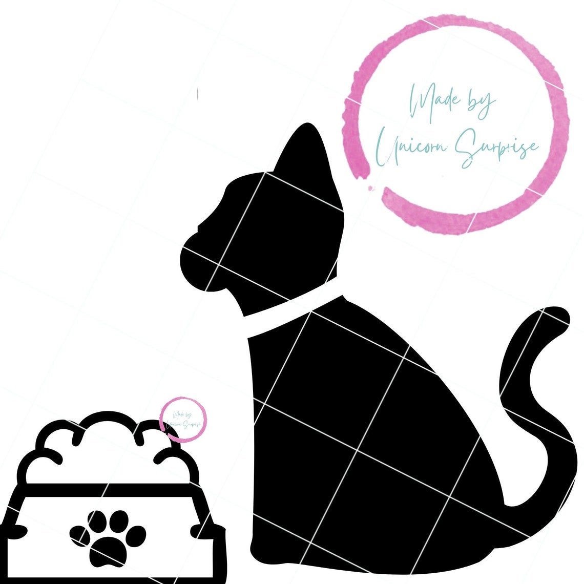 Pet and Food Bowl PNG Cat Clipart Kitten and Feline Svg Jpg Png Instant ...