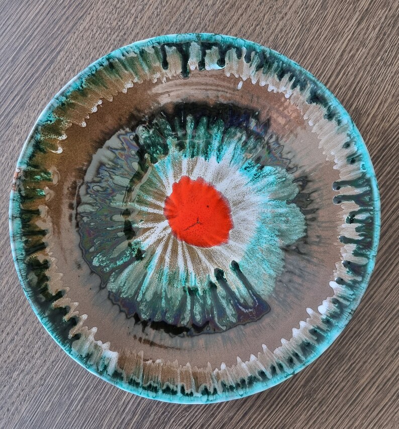 Mid-century Modern Ceramic Plate by Hungarian Artist/modern - Etsy