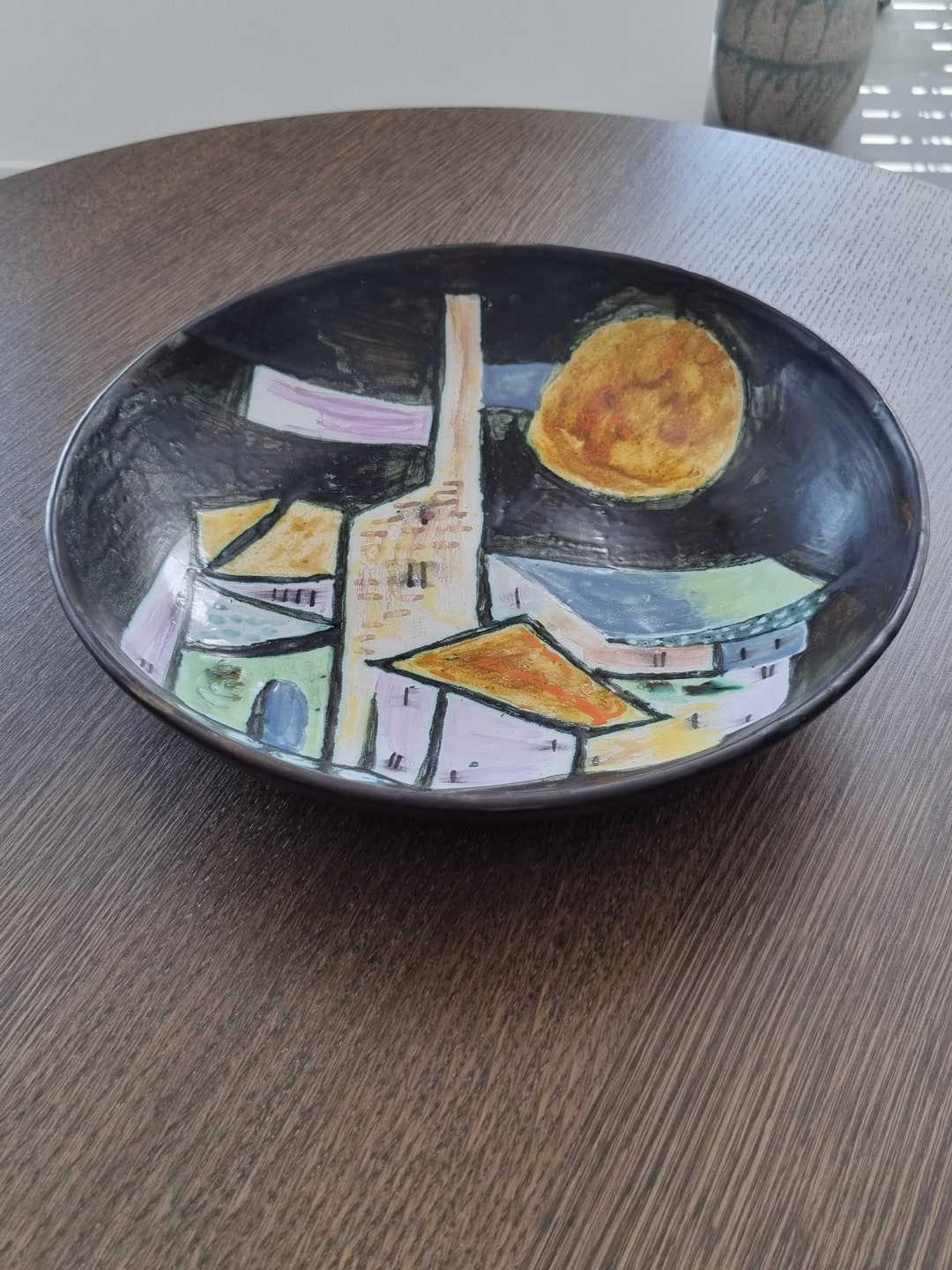 Mid-century Modern Ceramic Plate by Zsuzsa Györgyey - Etsy