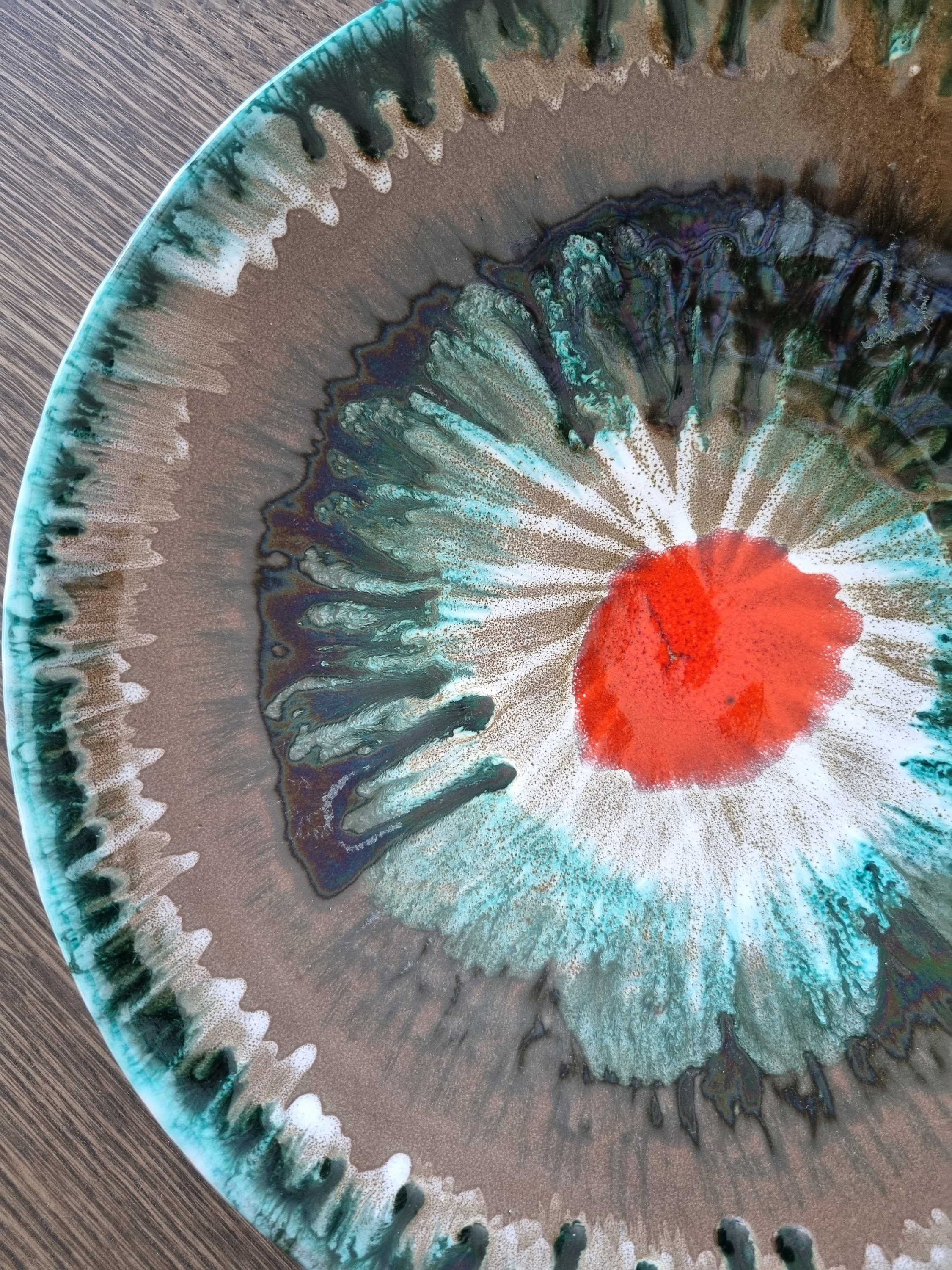 Mid-century Modern Ceramic Plate by Hungarian Artist/modern Wall ...