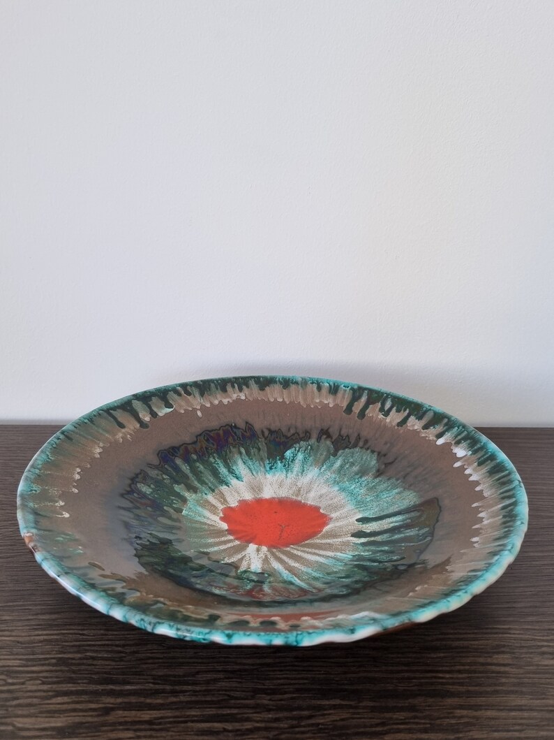 Mid-century Modern Ceramic Plate by Hungarian Artist/modern - Etsy
