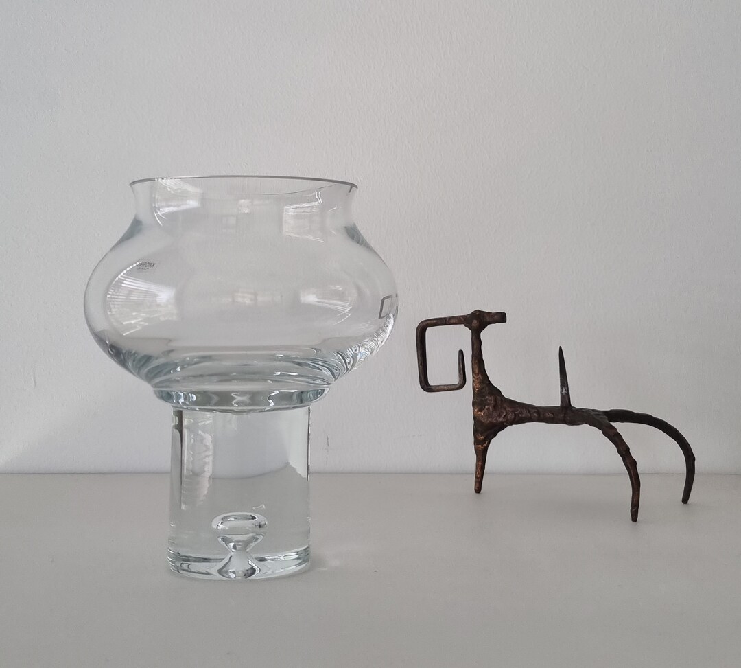 Vintage Polish Krosno Glass Vase/dessert Offering/mid-century Modern ...