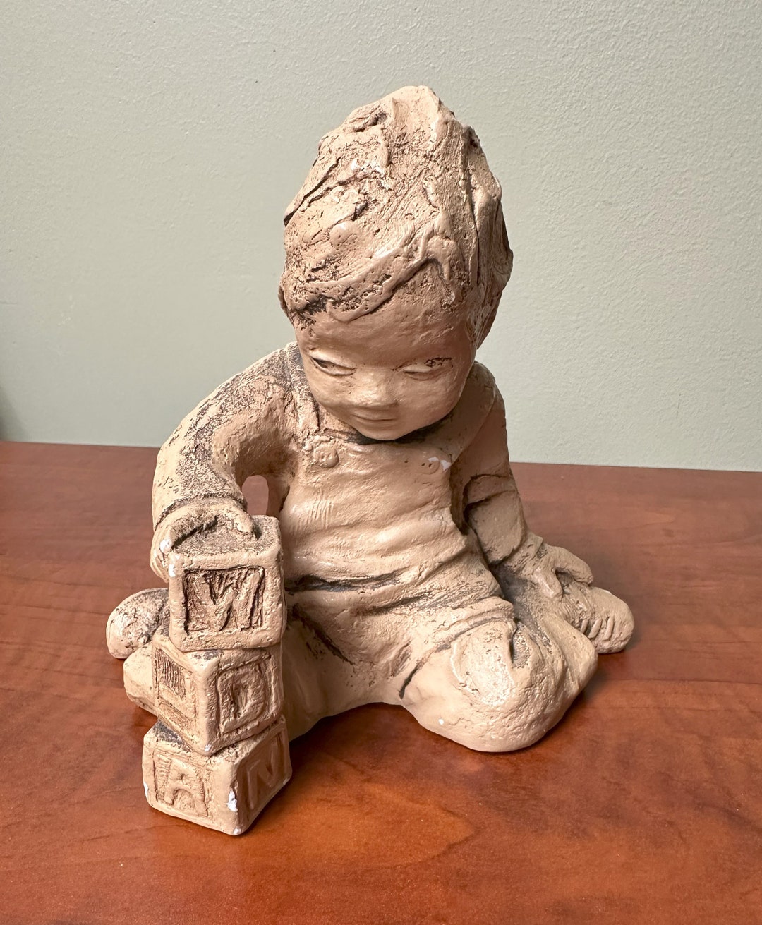 Abbey Press 1974 Boy With Blocks Figurine - Etsy