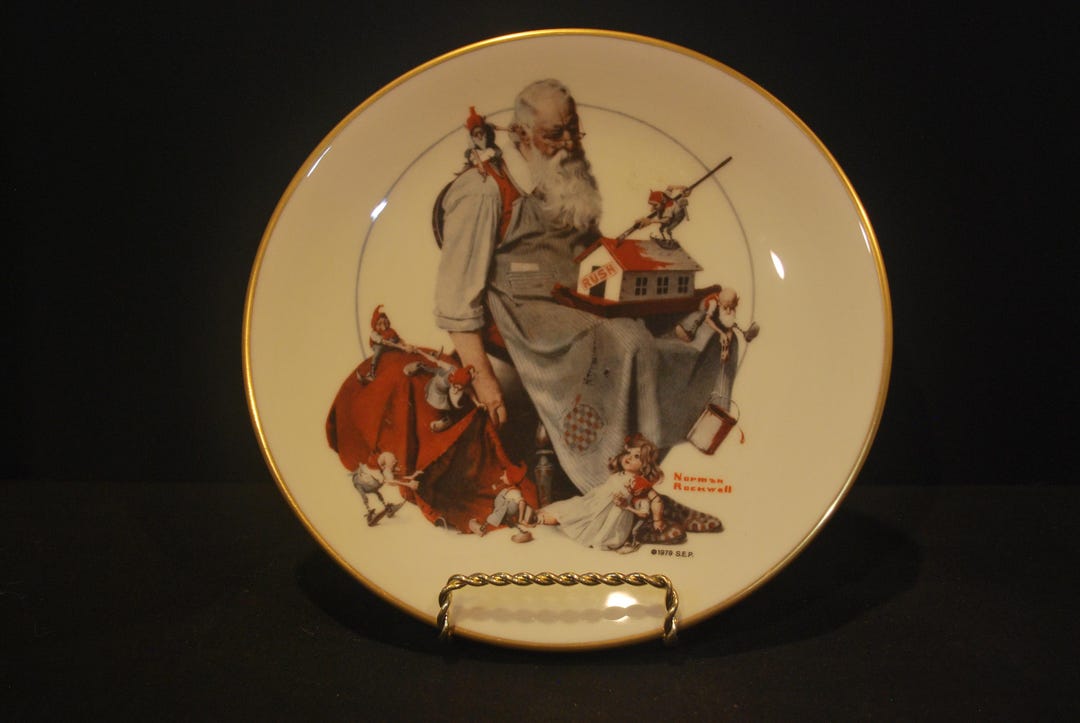 Norman Rockwell Collector's Plate "santa's Helpers" 1979 - Etsy