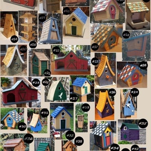 071 Build to Order Cedar Birdhouse Beach Tent Style - Etsy
