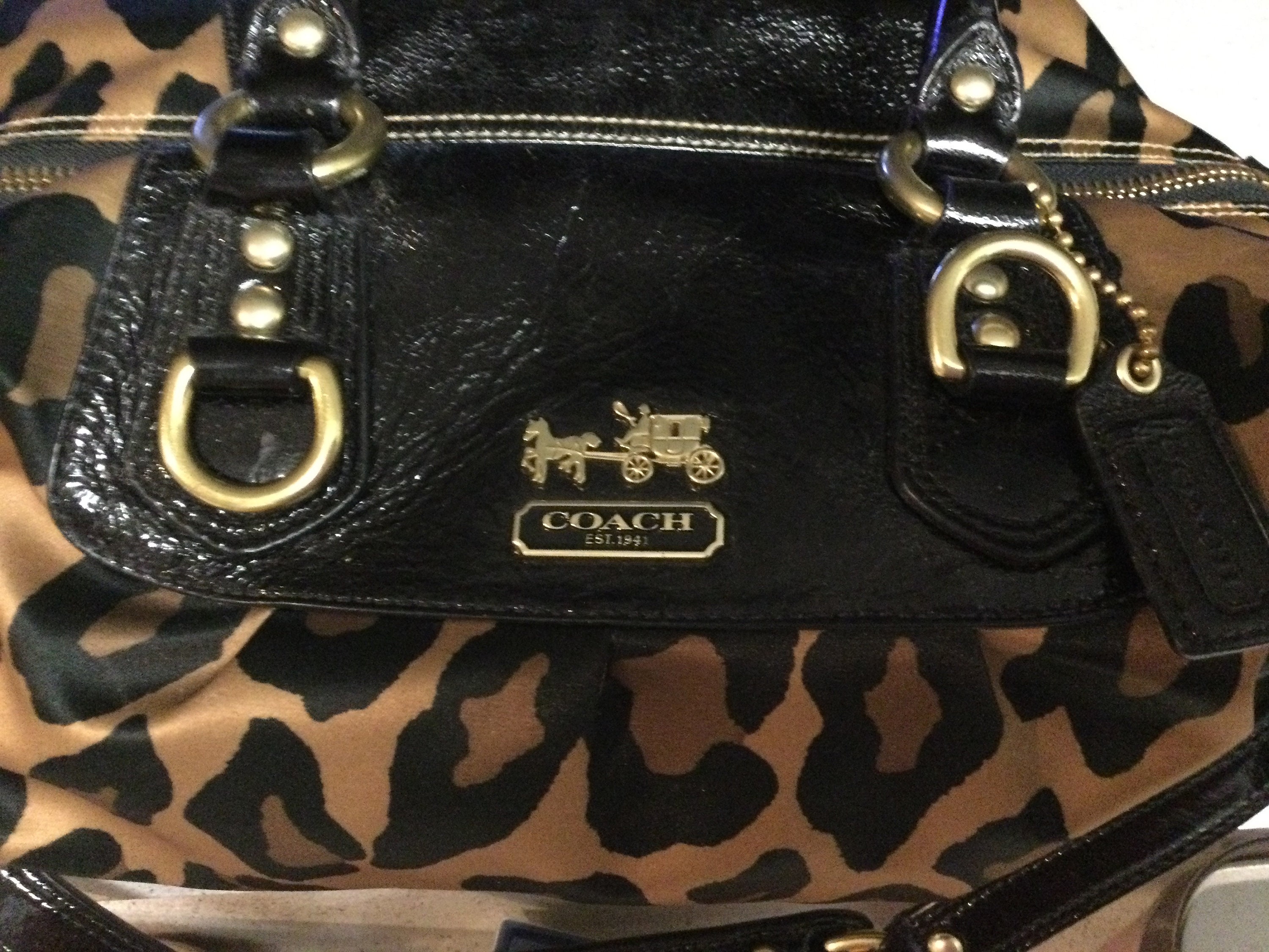 Authentic Leopard Coach Bag - Etsy
