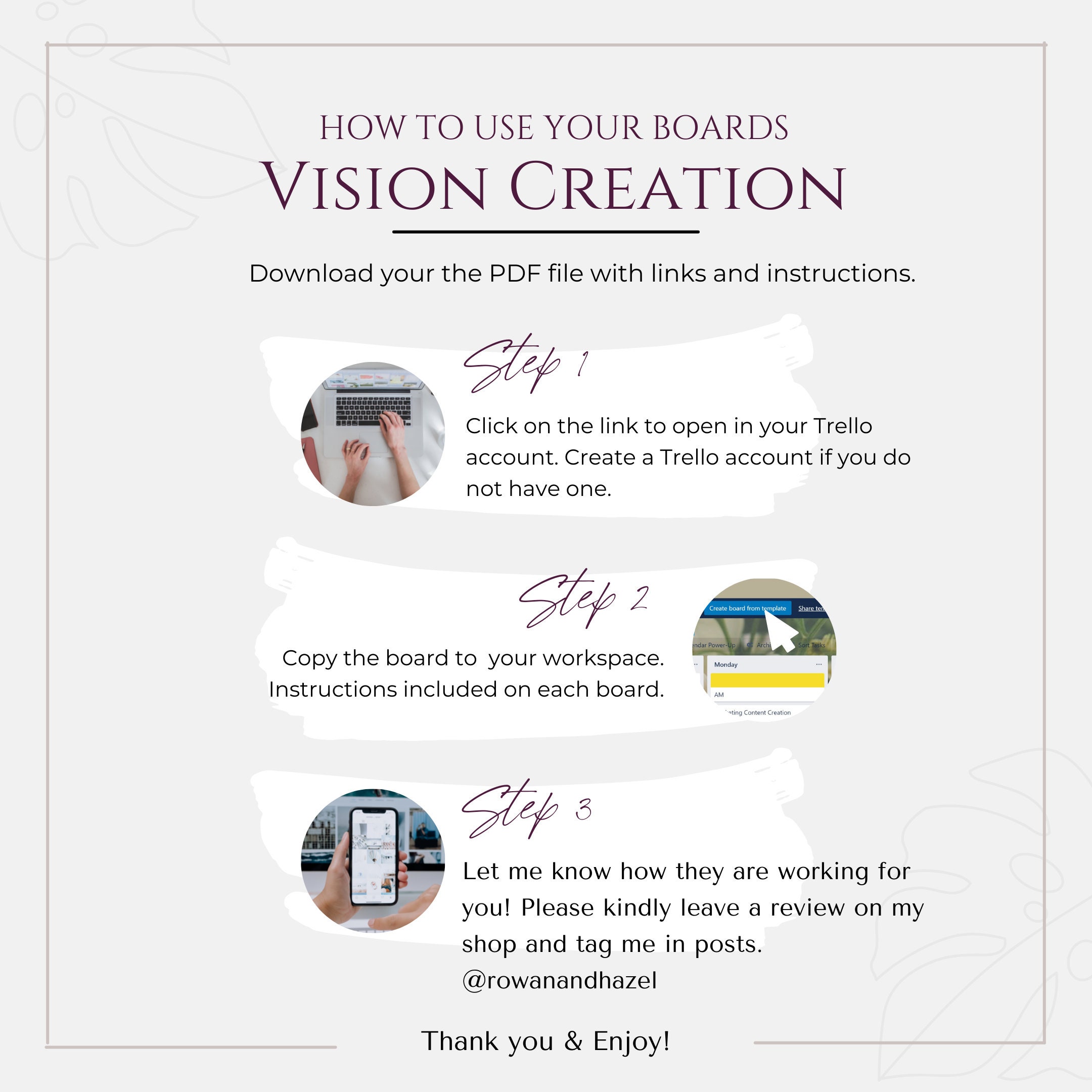 Trello: Vision Board Planner Goal Creation and Setting Digital Planner ...