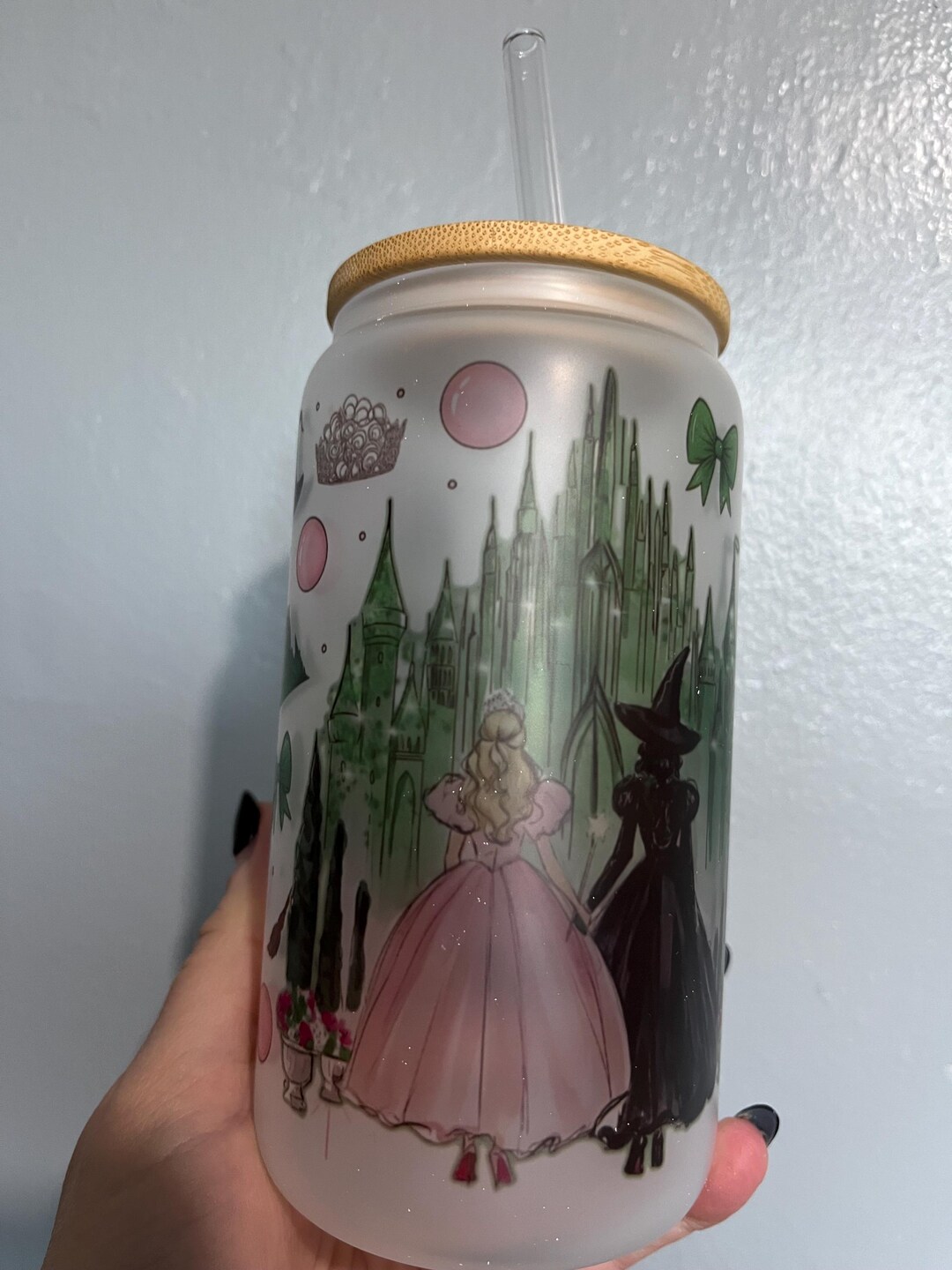 Wicked Inspired Frosted Glass - Etsy UK