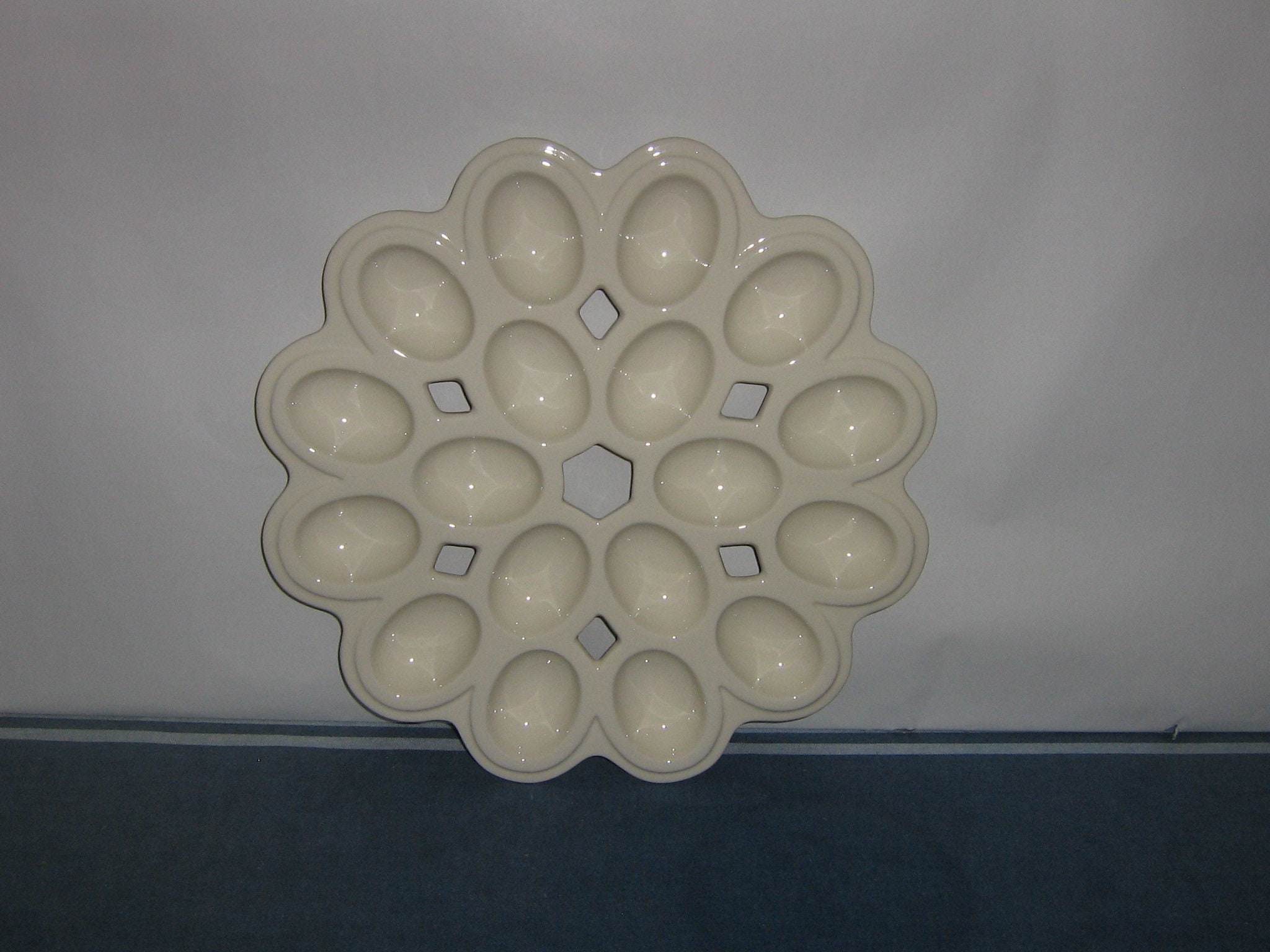 Large White Ceramic Deviled Egg Platter - Etsy