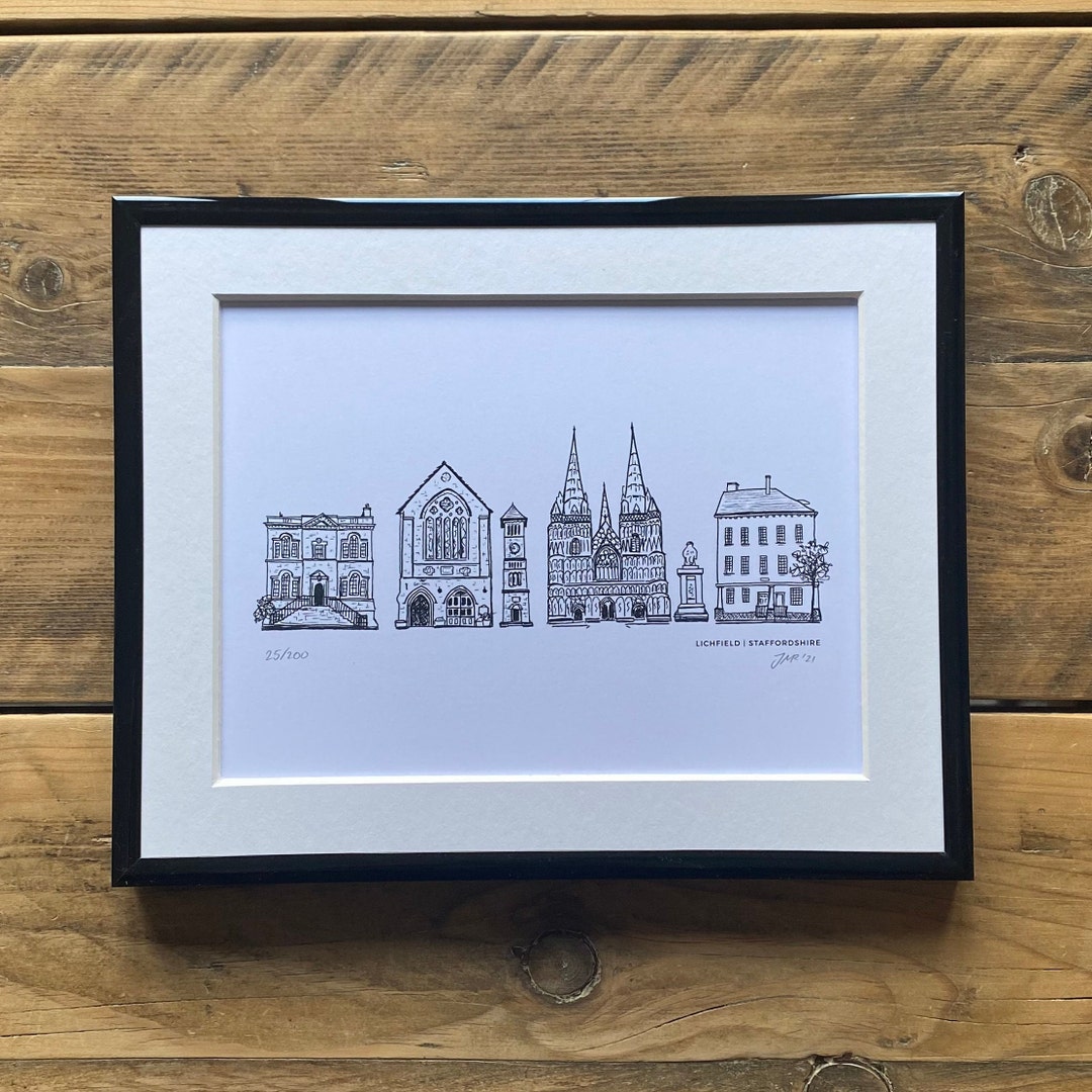 Lichfield Landmarks Signed Print - Etsy