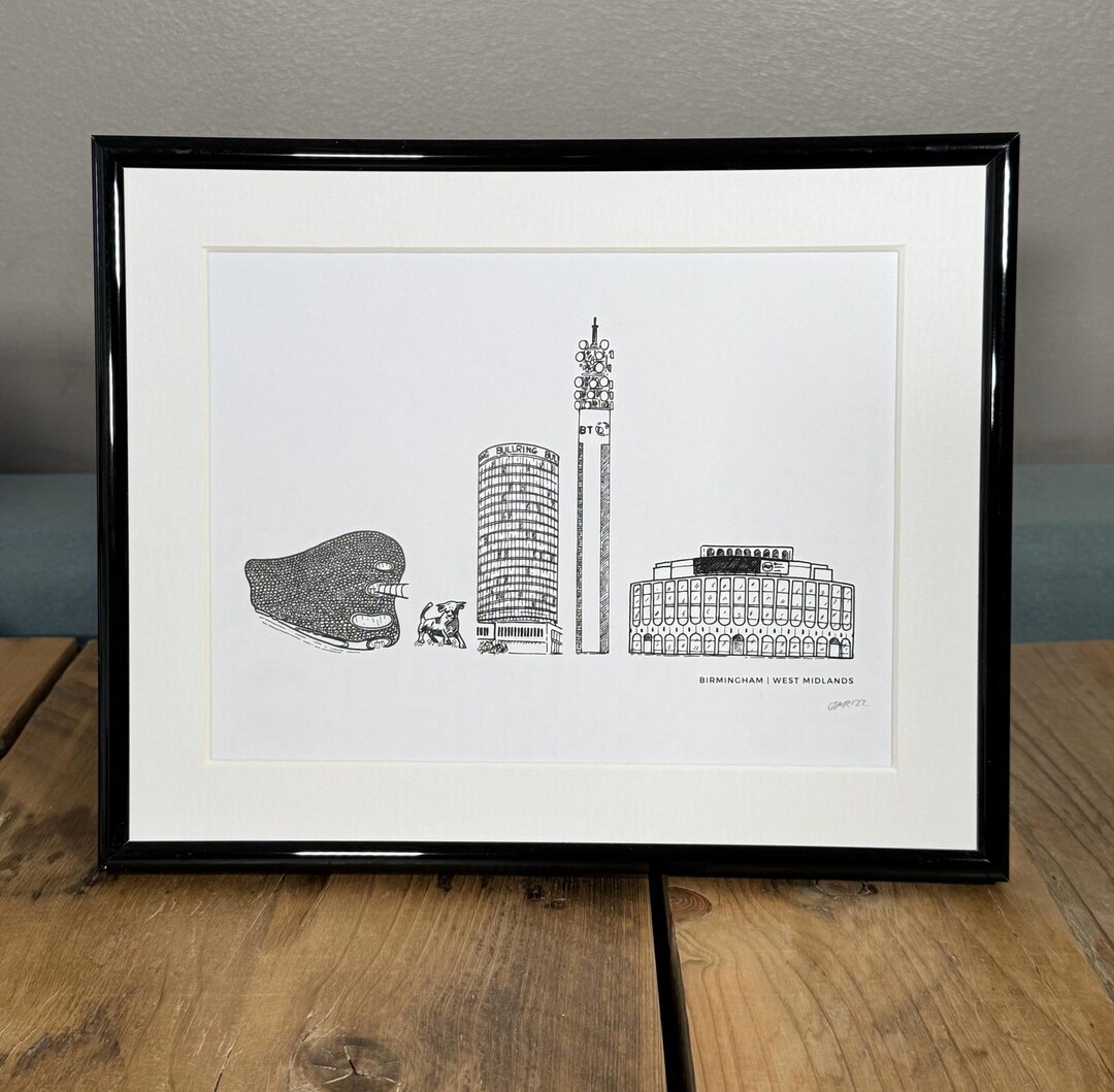 Birmingham Buildings - 10x8 Inch Signed Print - Etsy