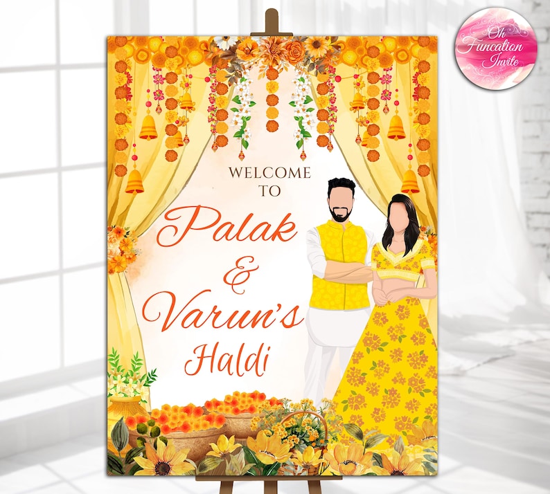 Maiyan Sign | Haldi Welcome Sign | Mayoun Sign | Mehndi Sign | Indian ...