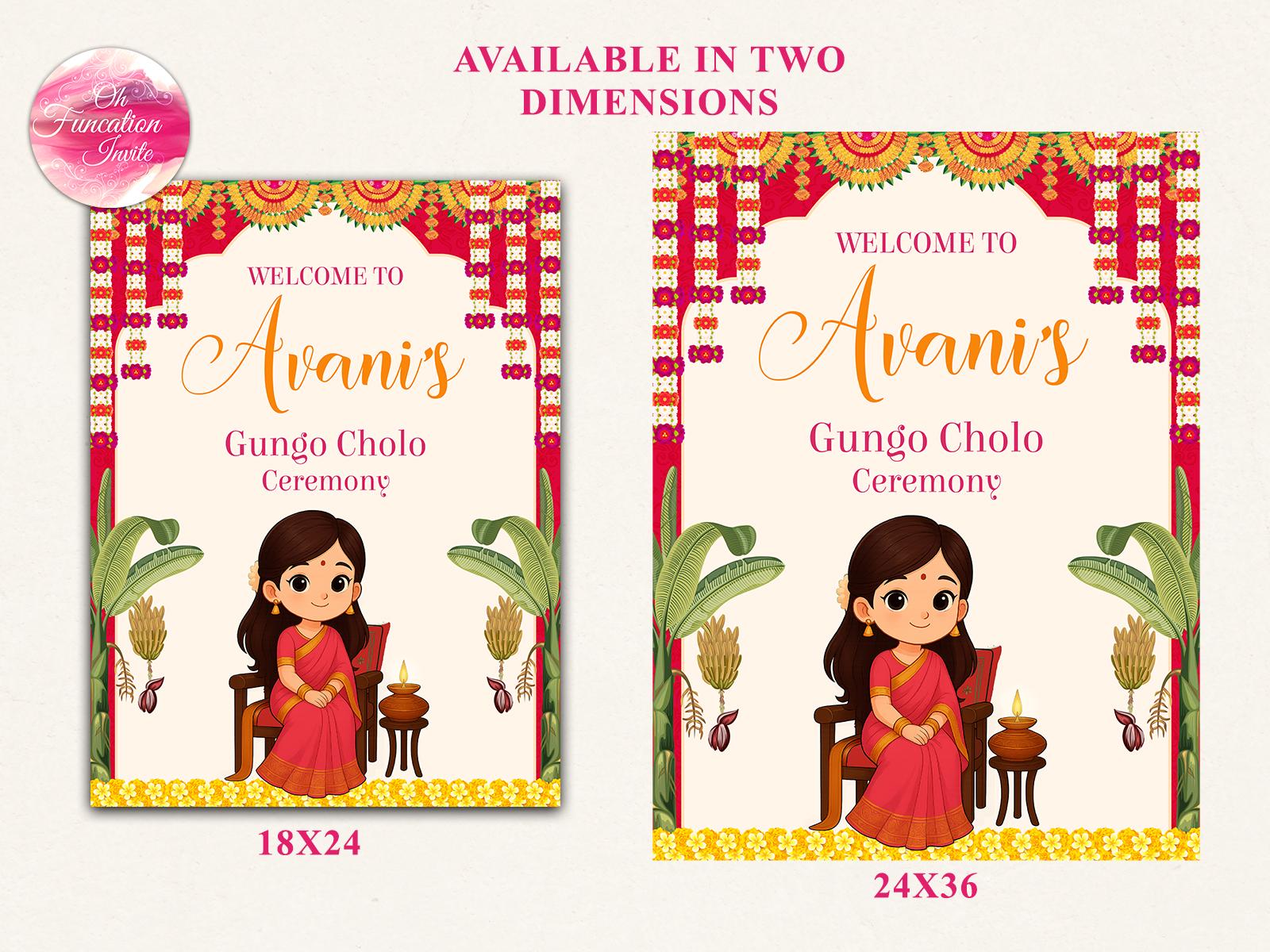 Gunyo Cholo Invitation, Nepali Half Saree Function Sign, Gunyo Choli ...
