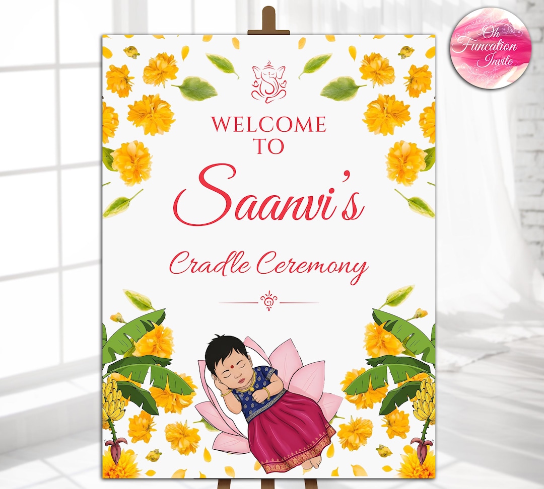 Cradle Ceremony Invitation , Thottil Function Invite , Baby Naming ...