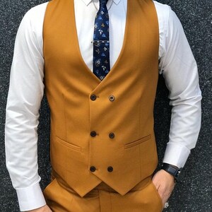 Men Mustard Wedding 3 Piece Suits Best Luxury Designer Mustard - Etsy