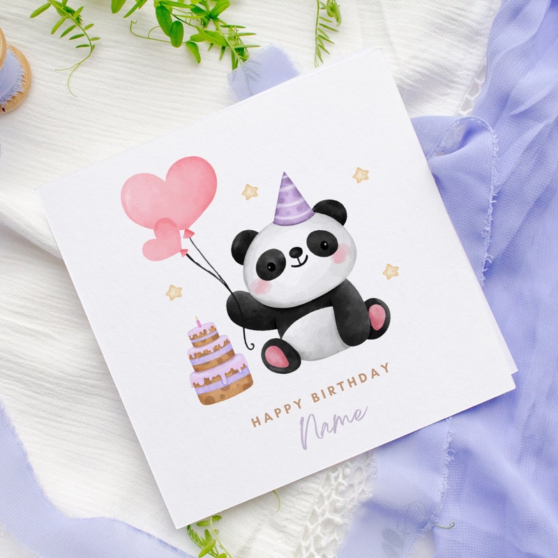 Panda Birthday Card - Etsy