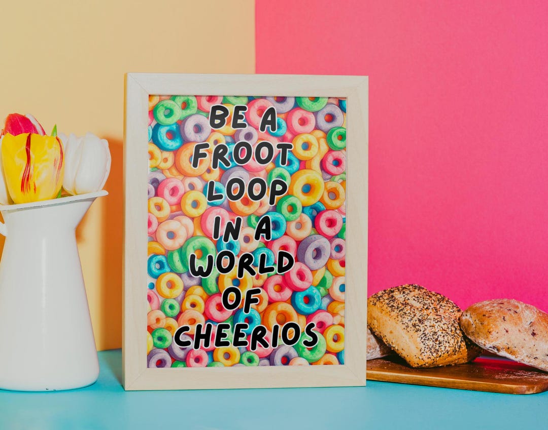 Printable Colourful Fruit/froot Loop Cereal Wall Art- Digital Download ...