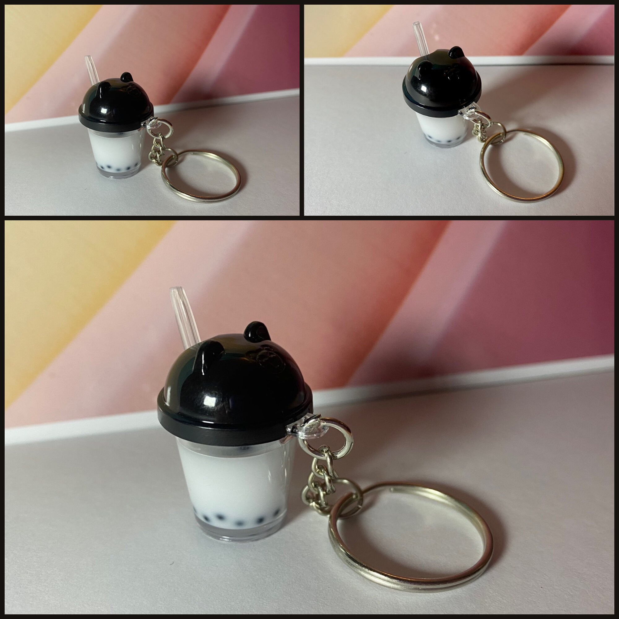 Boba Milk Tea Teddy Keychain/keyring/bag Chain Kawaii Gift - Etsy