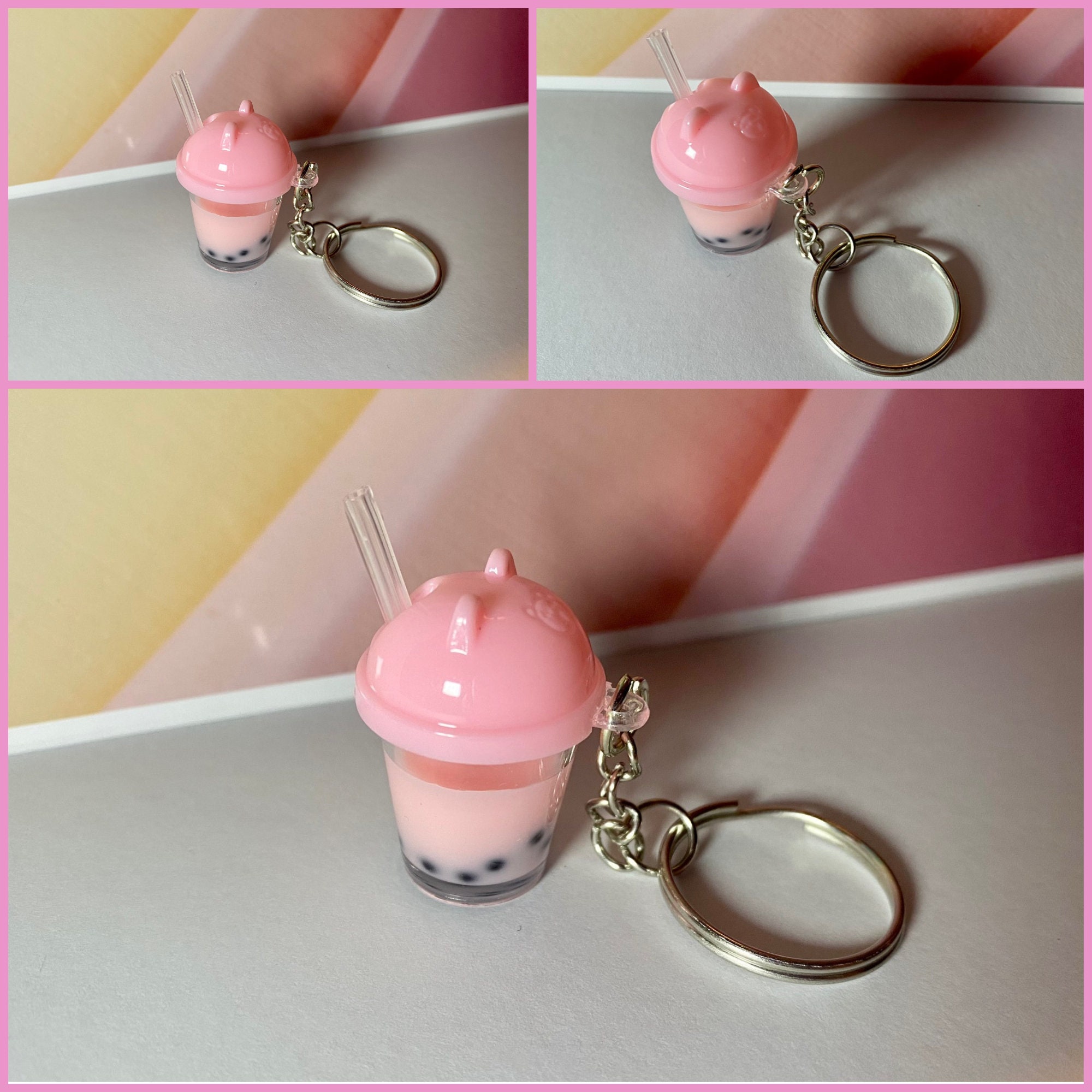 Boba Milk Tea Teddy Keychain/keyring/bag Chain Kawaii Gift - Etsy