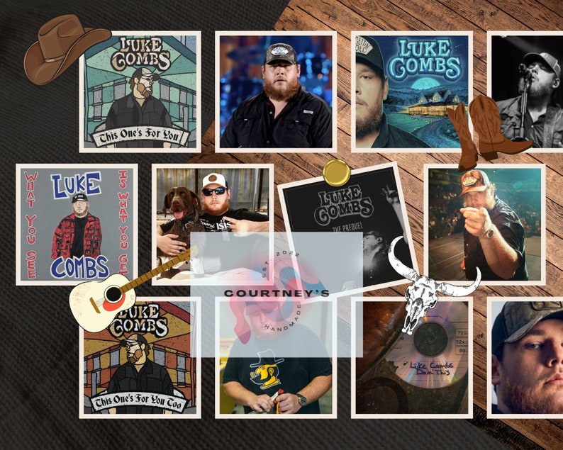 LUKE COMBS 20oz Tumbler SVG Digital Download Custom Celebrity Prints ...