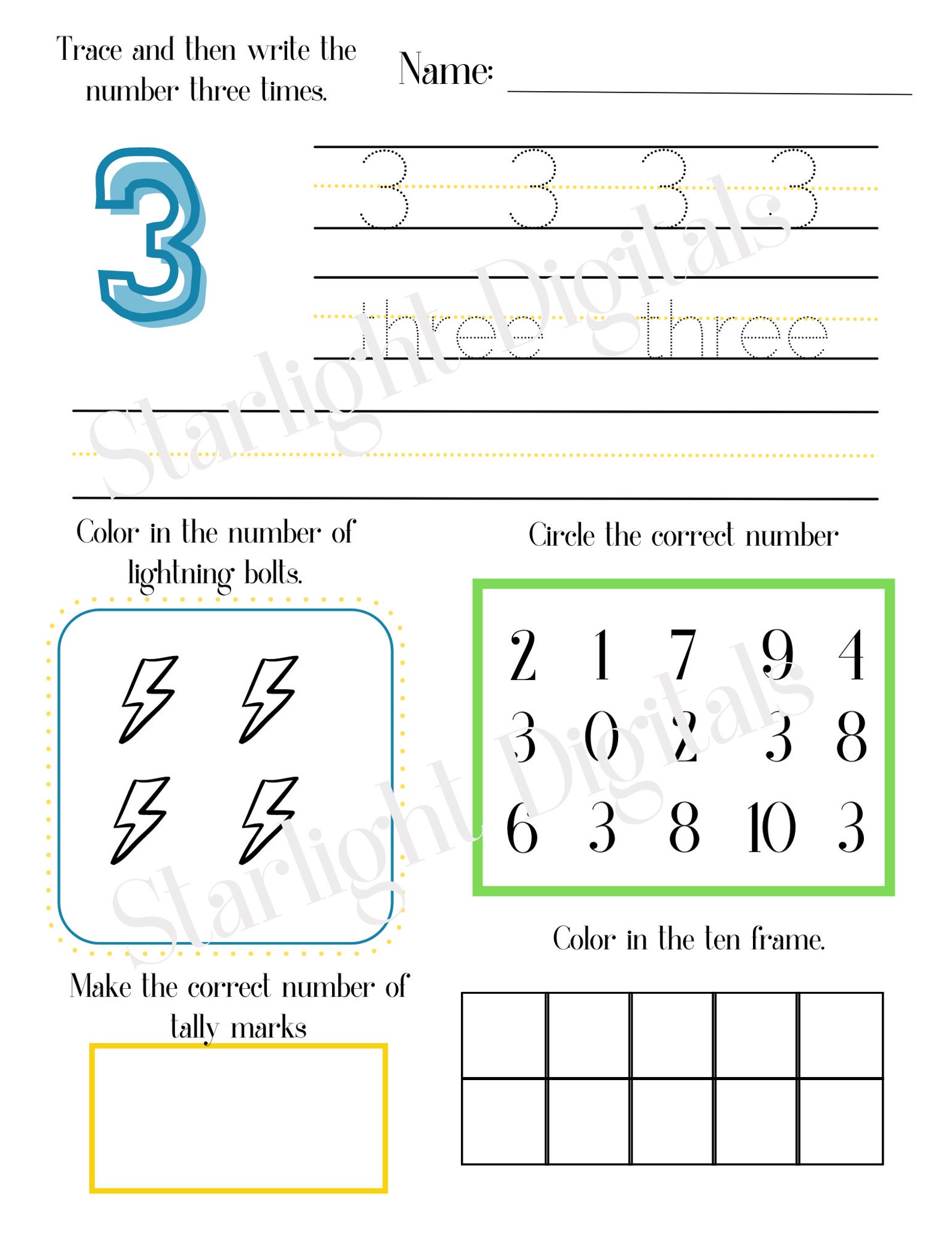 Preschool/kindergarten Number Practice, Home School Worksheets, Writing ...