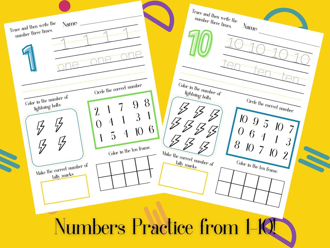 Preschool/kindergarten Number Practice, Home School Worksheets, Writing ...