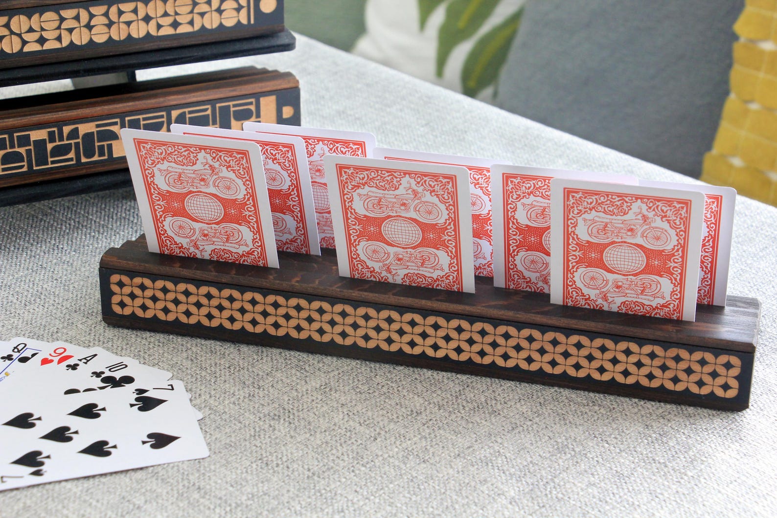 Engraved Wooden Playing Card Holders: Multiple Widths, Multiple ...