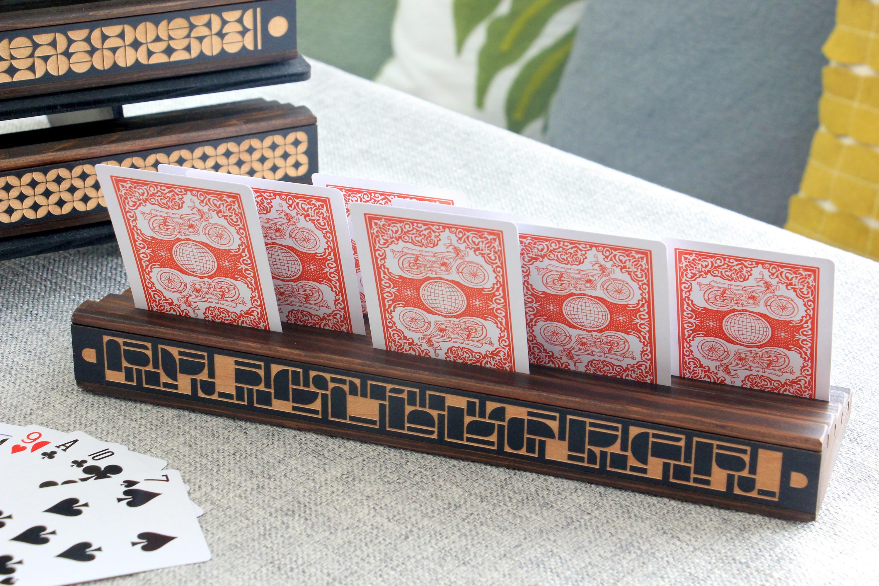 Engraved Wooden Playing Card Holders: Multiple Widths, Multiple ...