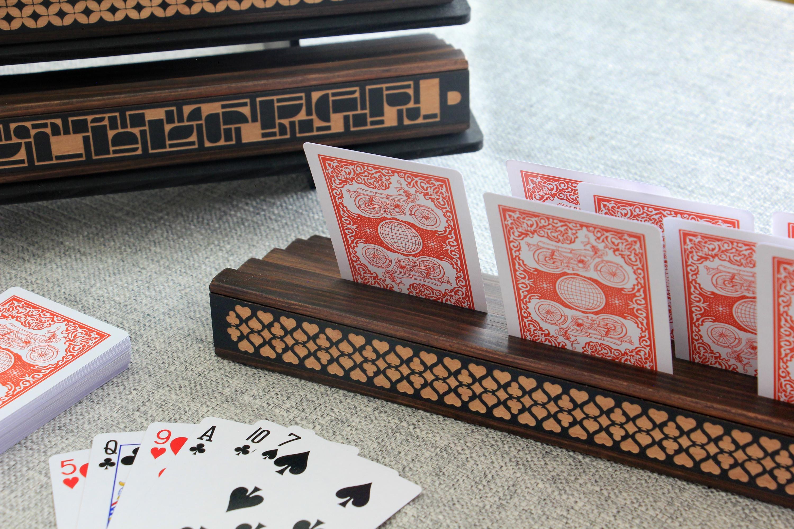 Engraved Wooden Playing Card Holders: Multiple Widths, Multiple ...