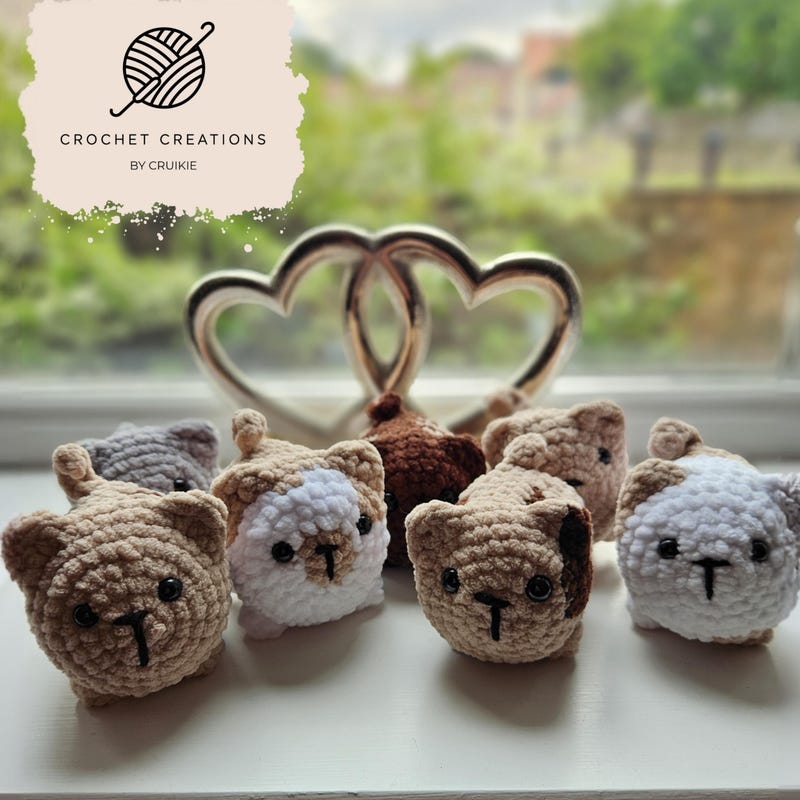 Brown Cat Mini Plush - Etsy UK