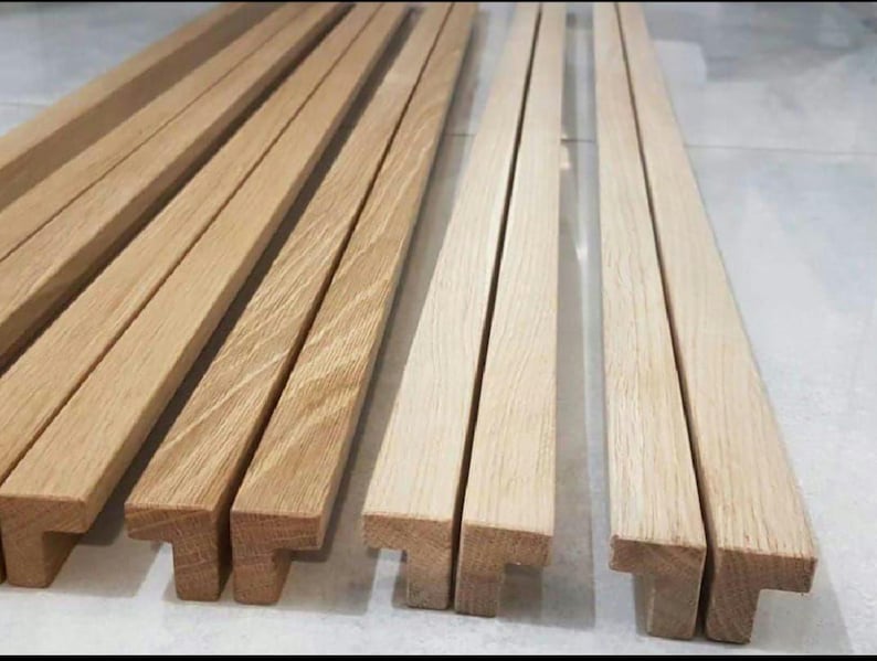 Solid Oak Wardrobe Handles ( 90-120cm ) - Minimalist IKEA Pax Cabinet ...