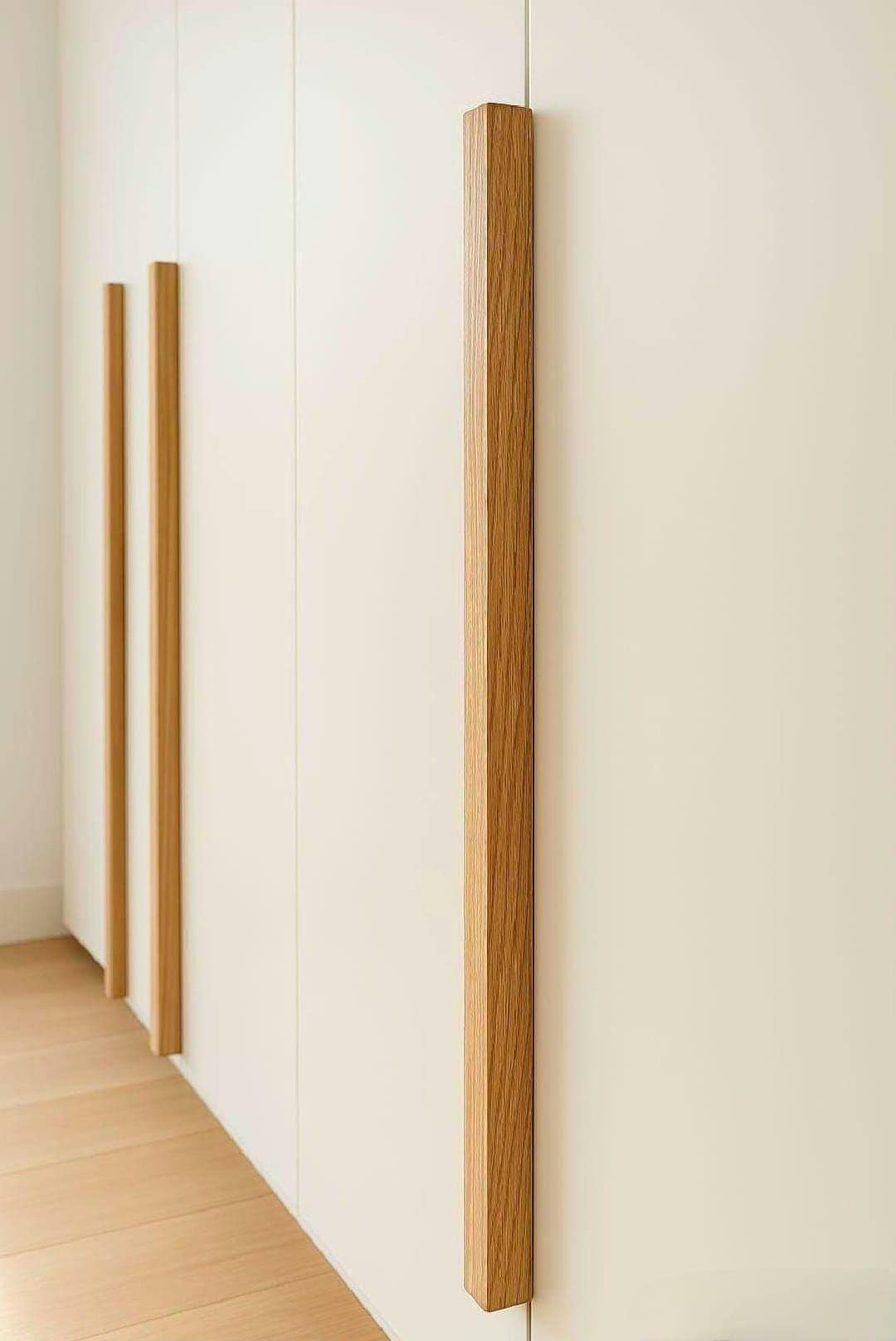 Solid Oak Wardrobe Handles ( 90-120cm ) - Minimalist IKEA Pax Cabinet ...
