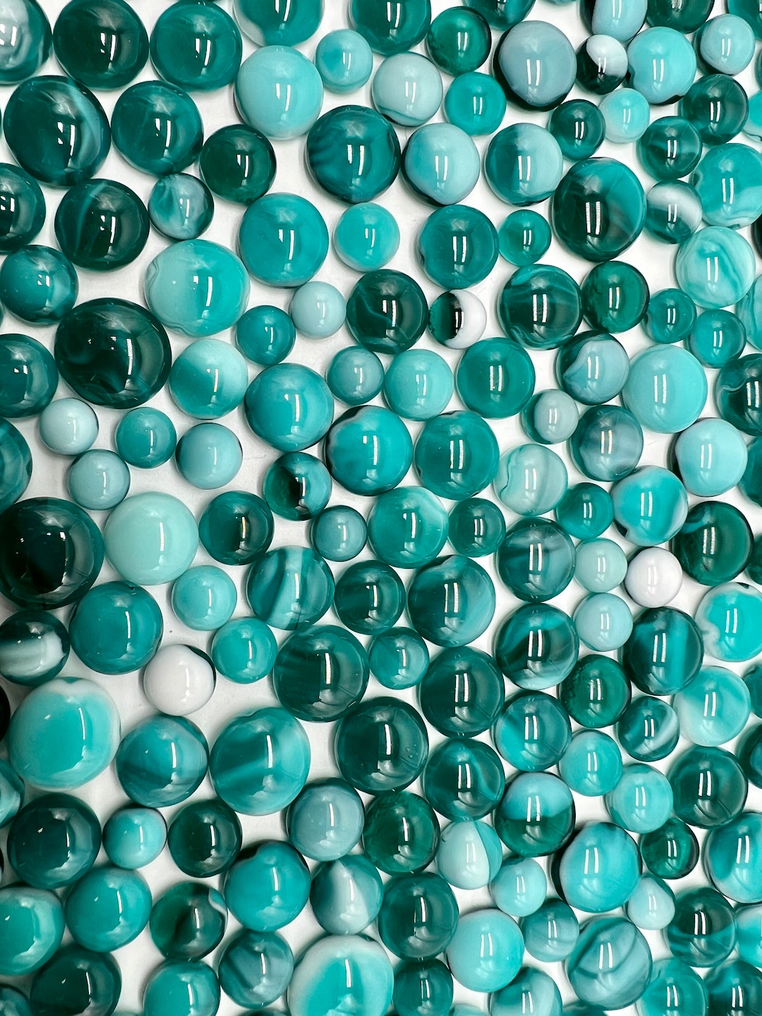 COE90 "peacock Feather" Dots (peacock Blue/white)!!! 1 Oz. Pack - Etsy