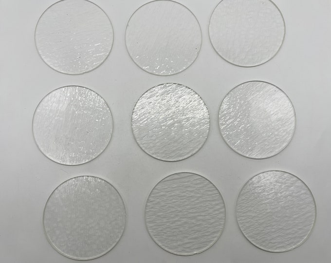 COE90 3.5 Inch Pre-cut Circle Cut on 3mm Clear Tekta Fusible Art Glass ...