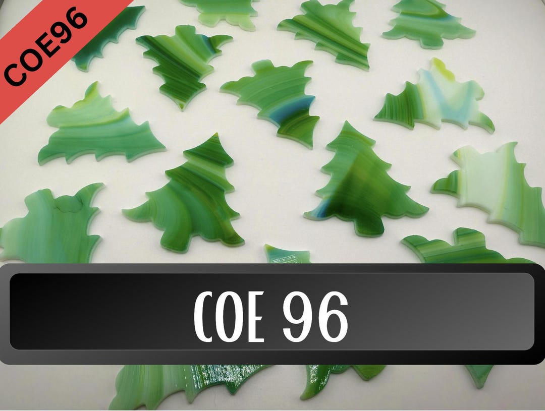 COE96 Christmas Tree Cut on 3mm Oceanside Lagoon Swirl Fusible Art ...