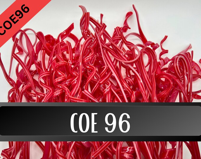 COE96 Red and White PREMIUM Vitrigraph Ribbons for Fused Glass Projects ...