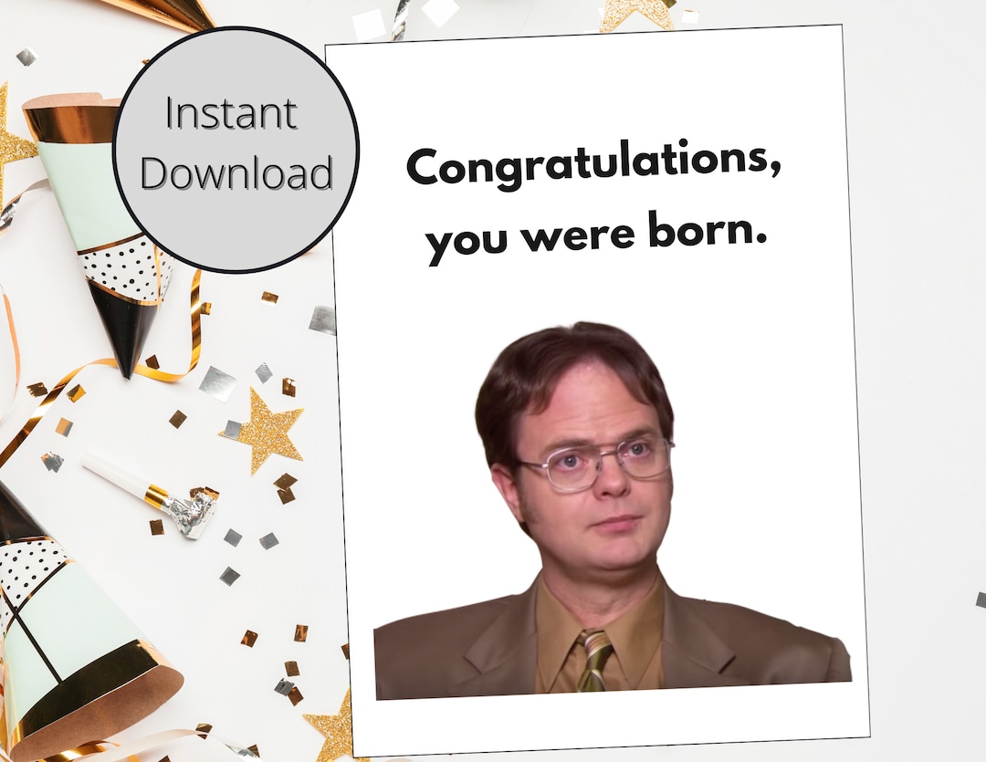 Printable Birthday Card, Dwight Shrute Birthday Card, the Office Happy ...