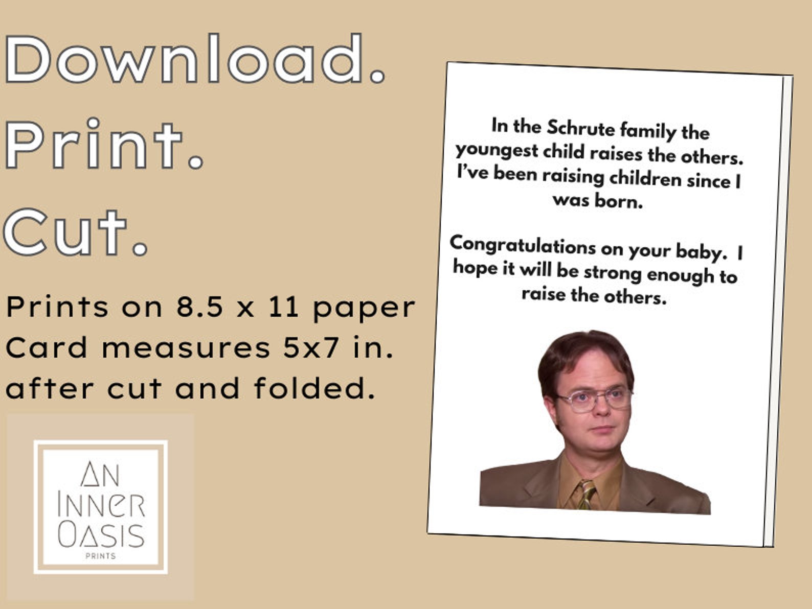Printable Card Dwight Shrute the Office Congratulations on Your Baby ...
