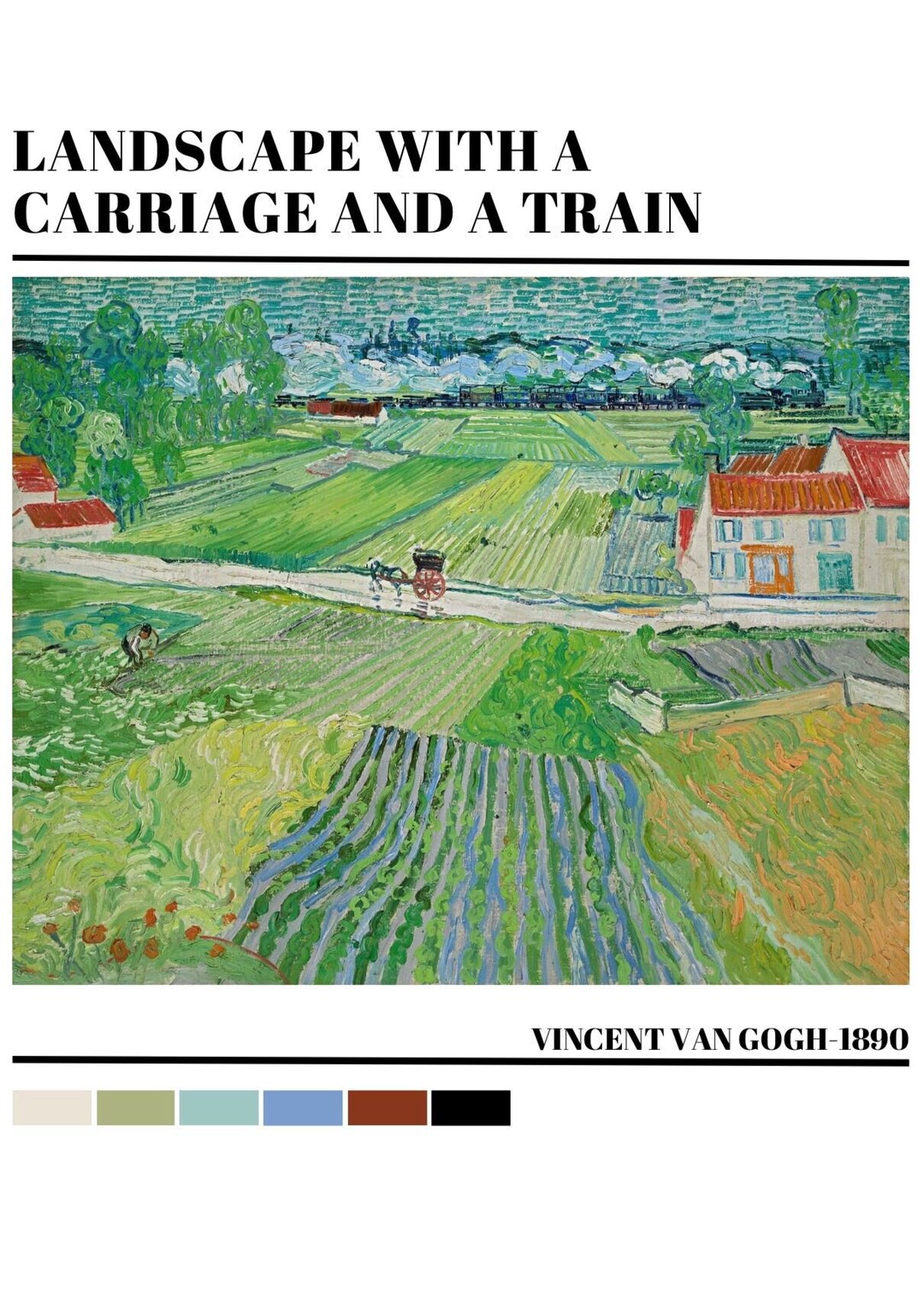 The Digital PDF of Painting of Vincent Van Gogh landscape With a ...