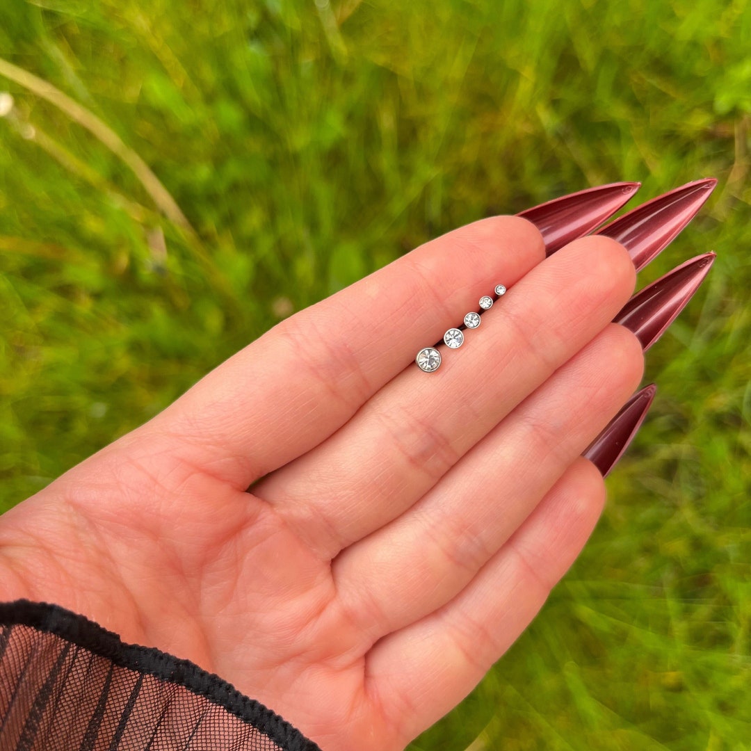 Crystal Stud Piercing for Helix/conch/monroe/medusa/philtrum/ear Lobe ...