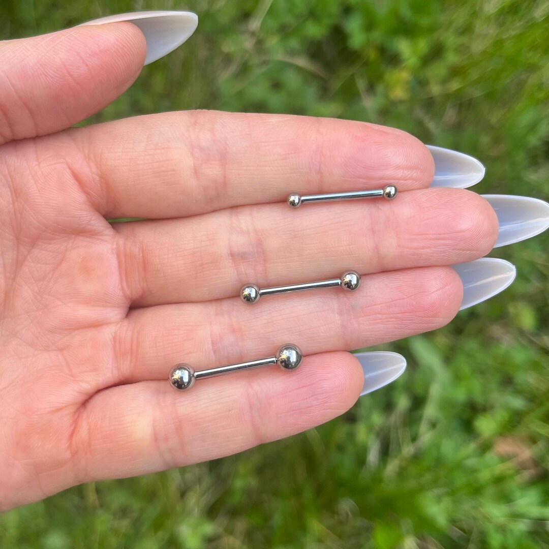 Titanium Bridge Barbell Piercing: Gothic Punk Style, (14g/1.6mm) - Etsy